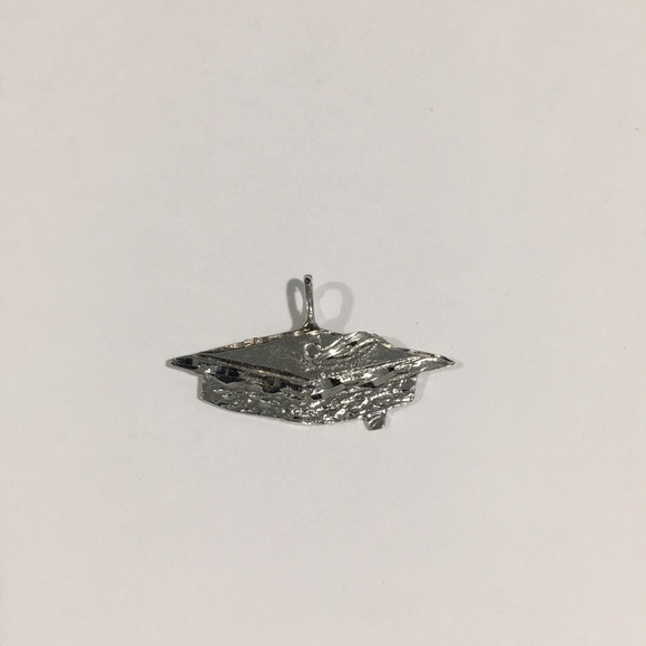 Jewelry | 14k White Gold Graduation Hat Charm | Poshmark